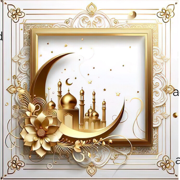 Modèle White Joyful Islamic Frame Instagram Post | PosterMyWall