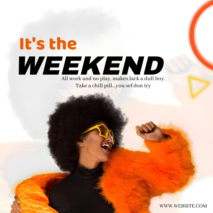 Copy of White Joyful It's The Weekend Instagram Post | PosterMyWall