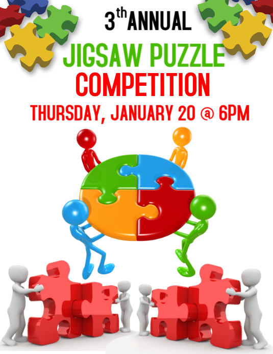 Copy of White Joyful Jigsaw Puzzle Competition Flyer (us Letter ...