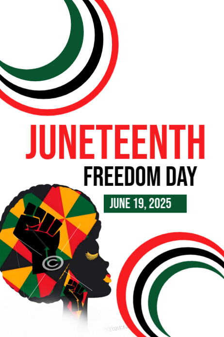 Plantilla de White Joyful Juneteenth Flyer/ Juneteenth Event ...