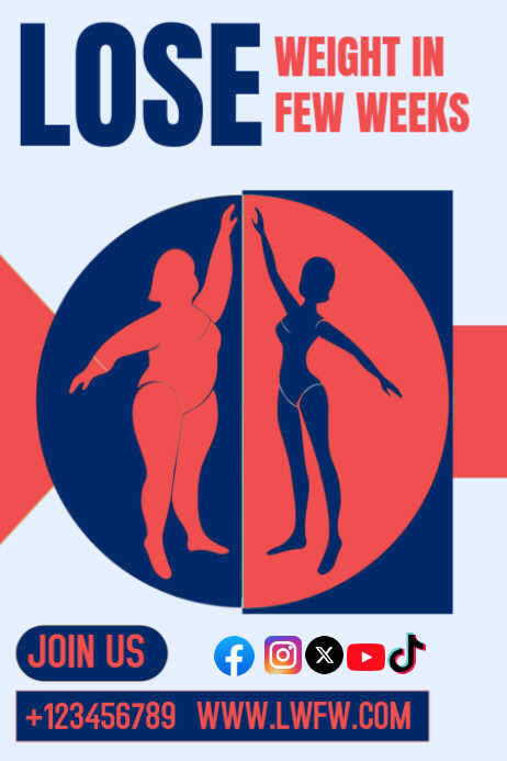 Copy of White Joyful Lose Weight Poster Poster | PosterMyWall