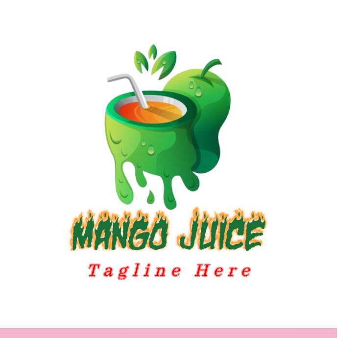 White Joyful Mango Shape Logo Template | PosterMyWall