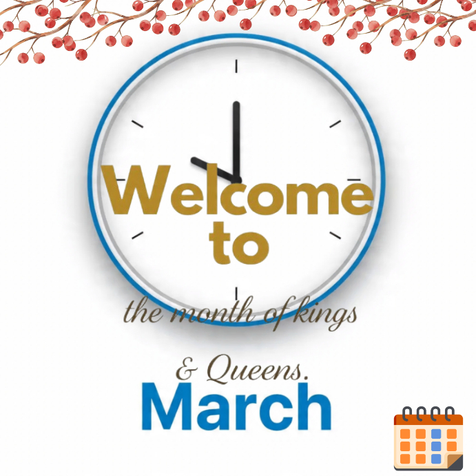 Plantilla de White Joyful March Born Kings And Queens Instagram Post ...