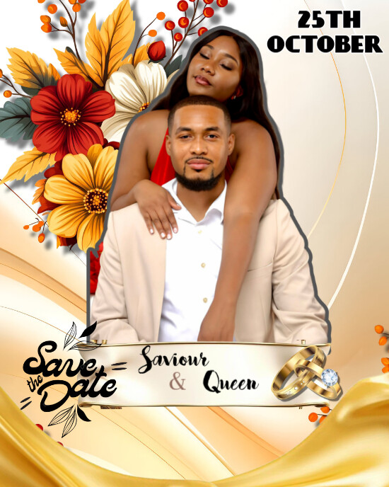 Copy of White Joyful Marriage Invitation And Anniversary Instagram Portrait | PosterMyWall