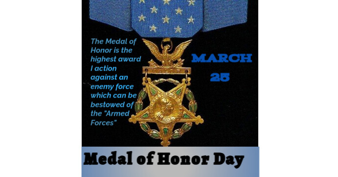 White Joyful Medal Of Honor Day March 25 Facebook Event Cover Template ...