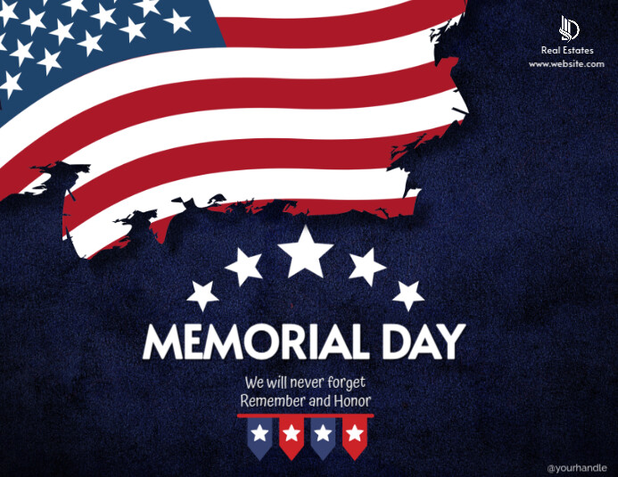 Copy of White Joyful Memorial Day We Will Never Forget Flyer (us Letter ...