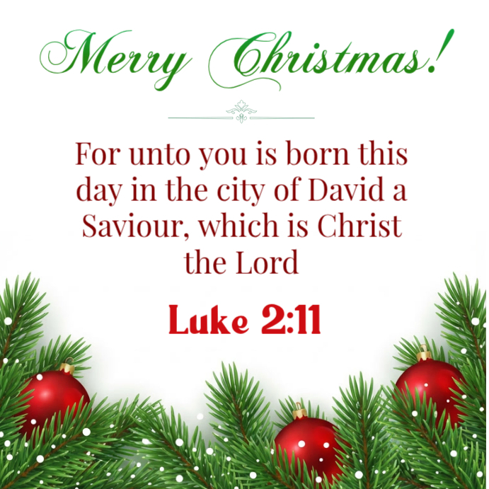 Plantilla de White Joyful Merry Christmas Bible Verse Scripture Art ...