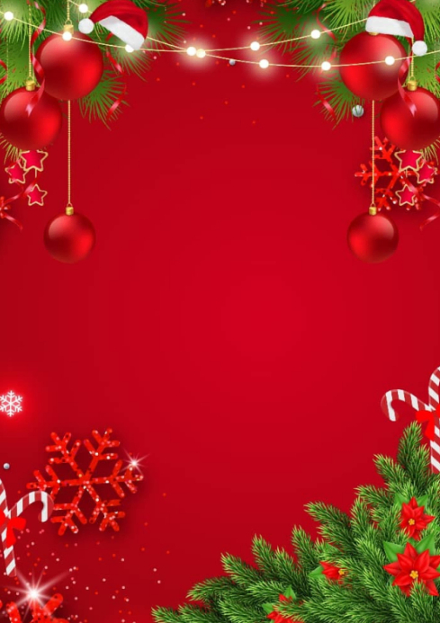 Plantilla de White Joyful Merry Christmas Frame A4 | PosterMyWall