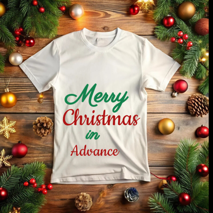 White Joyful Merry Christmas In Advance Design Template Instagram Post ...