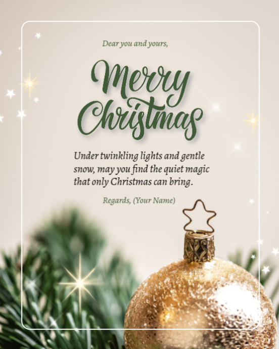 White Joyful Merry Christmas Instagram Portrait Template | PosterMyWall