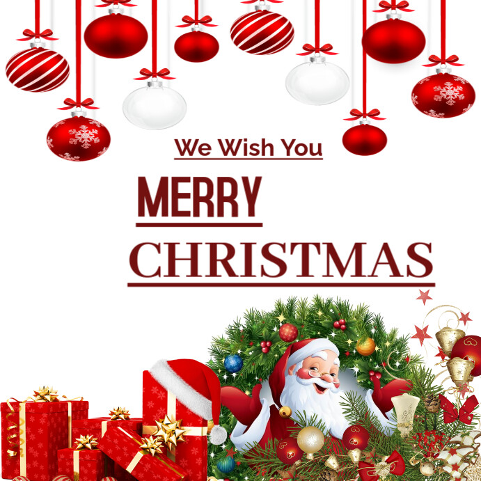 Copy of White Joyful Merry Christmas Instagram Post | PosterMyWall