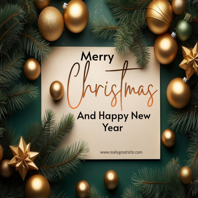 White Joyful Merry Christmas Instagram Post Template | PosterMyWall