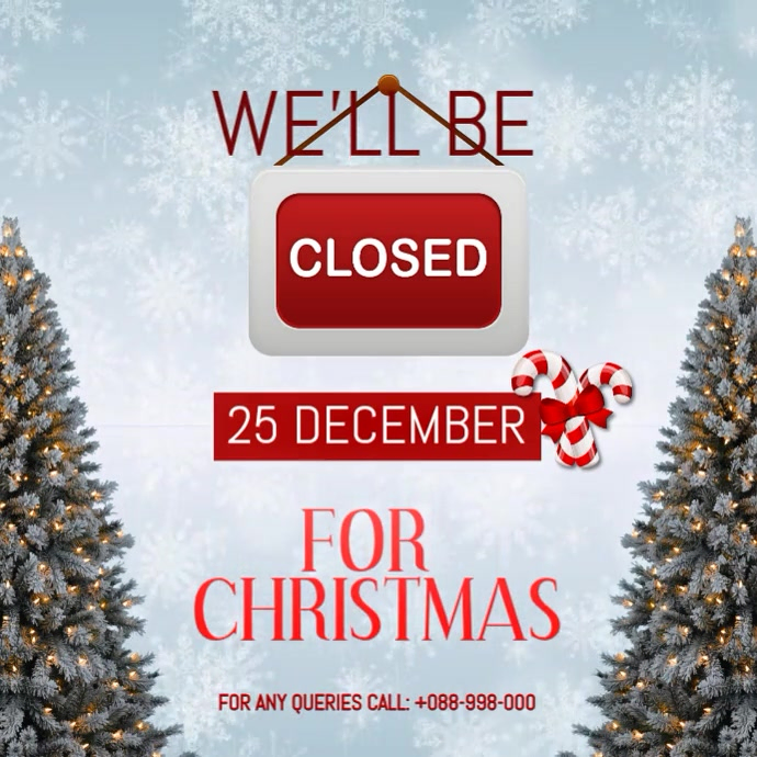 White Joyful Merry Christmas Shop Store Close Instagram Post Template ...