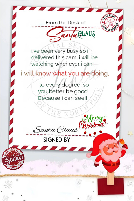 Copy of White Joyful Message From Santa Claus Poster | PosterMyWall