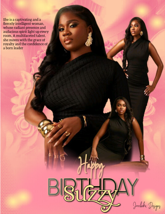 Copy of White Joyful Modern Hbd Flyer Design Flyer (us Letter ...