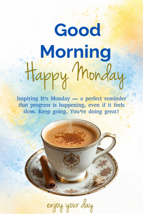 White Joyful Monday Motivation Poster Template | PosterMyWall