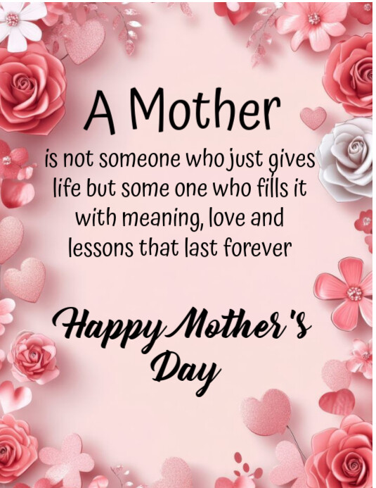 Copy of White Joyful Mothers Day Flyer (us Letter) | PosterMyWall