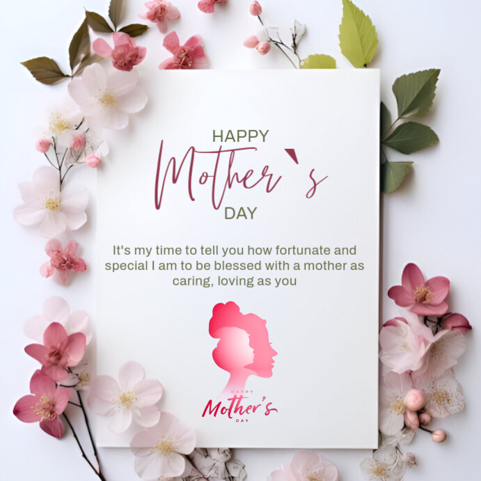 White Joyful Mothers Day Instagram Post Template | PosterMyWall