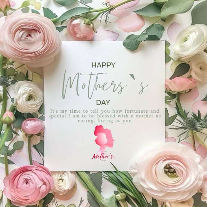 White Joyful Mothers Day Instagram Post Template | PosterMyWall