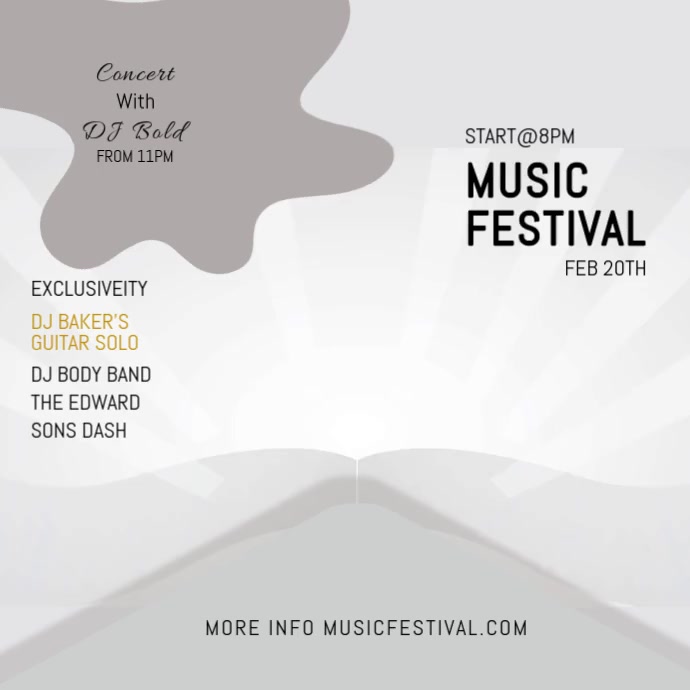 White Joyful Music Instagram Post Template | PosterMyWall