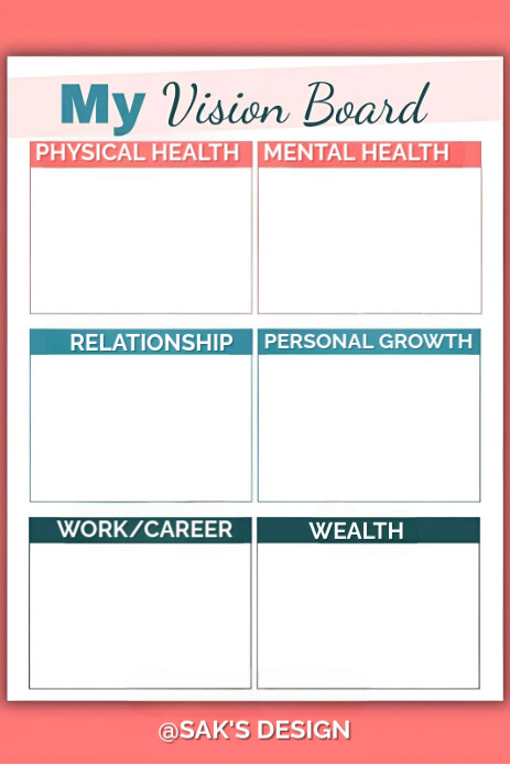 White Joyful My Vision Board Pinterest Graphic Template | PosterMyWall