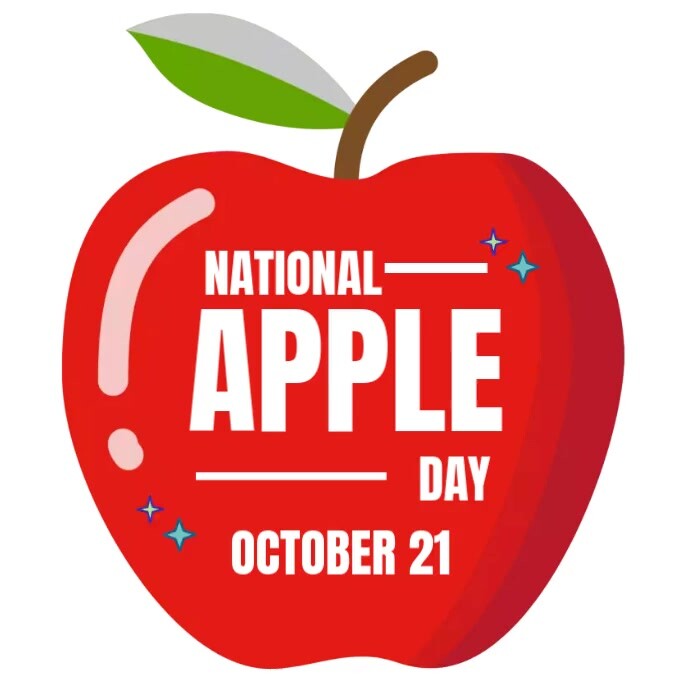 White Joyful National Apple Day Instagram Post Template | PosterMyWall