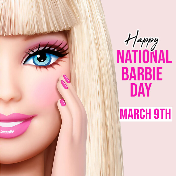 Copy of White Joyful National Barbie Day Instagram Post | PosterMyWall