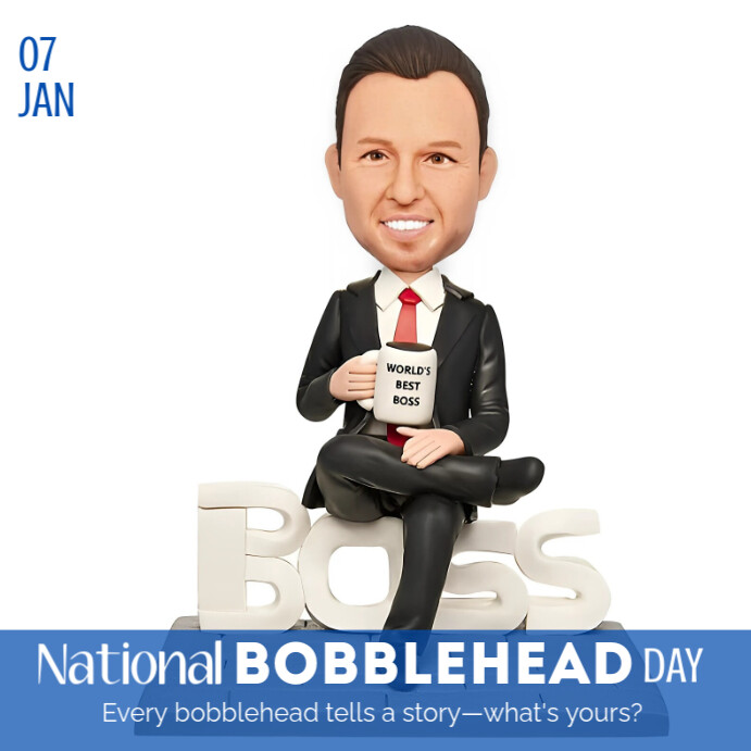 Copy of White Joyful National Bobblehead Day Instagram Post | PosterMyWall