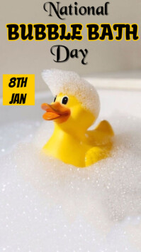 national bubbles bath day Template | PosterMyWall