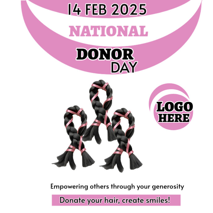 White Joyful National Donor Day Album Cover Templat | PosterMyWall