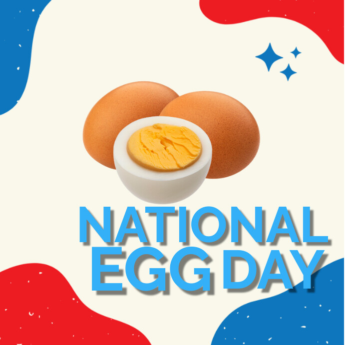 White Joyful National Egg Day Instagram Post Template | PosterMyWall