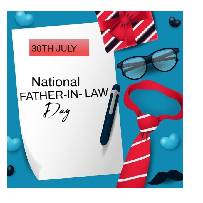 White Joyful National Father In Law Day Instagram Post Template ...