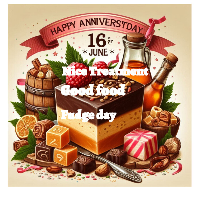 White Joyful National Fudge's Day Instagram P Template | PosterMyWall