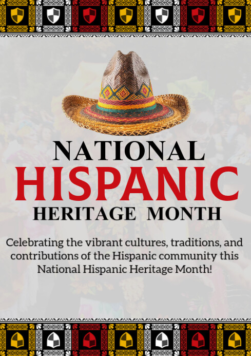 White Joyful National Hispanic Heritage Month Template | PosterMyWall