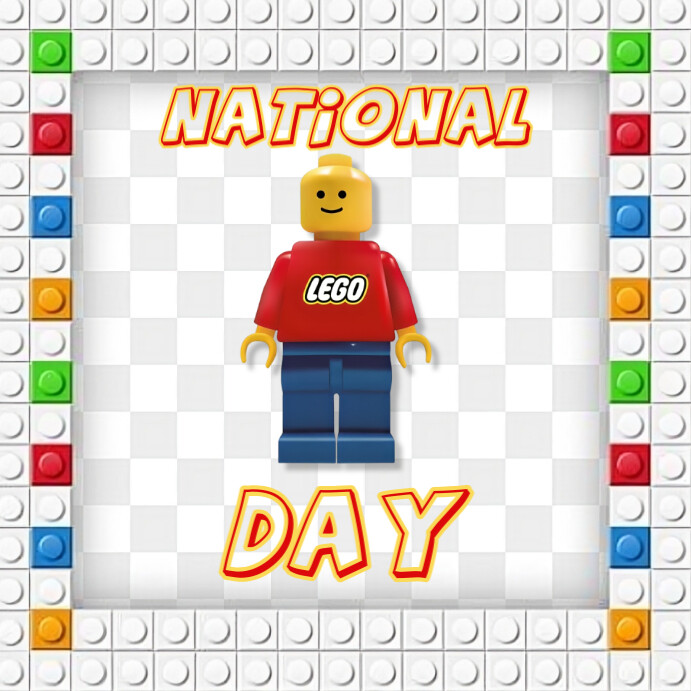 Copy of White Joyful National Lego Day Instagram Post | PosterMyWall