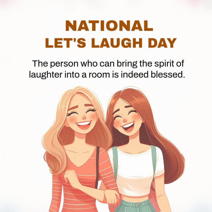 White Joyful National Let's Laugh Day Template Instagram Post ...