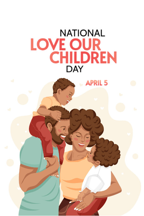 Copy of White Joyful National Love Out Children Day Poster | PosterMyWall