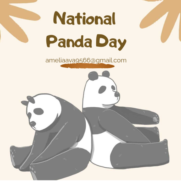 White Joyful National Panda Day Instagram Post Template | PosterMyWall