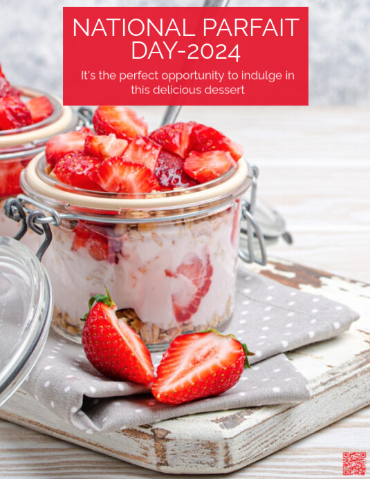 Copy of White Joyful National Parfait Day Flyer (us Letter) | PosterMyWall