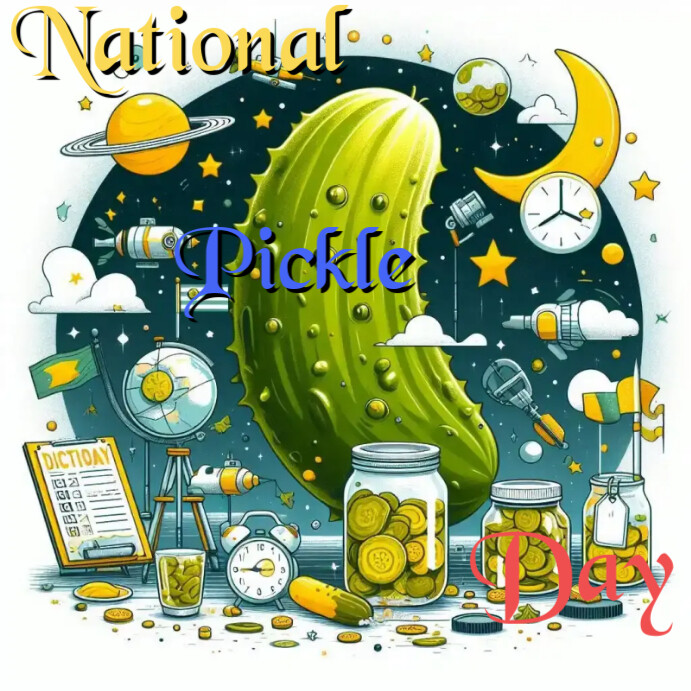 Copy of White Joyful National Pickle Day Instagram Post | PosterMyWall
