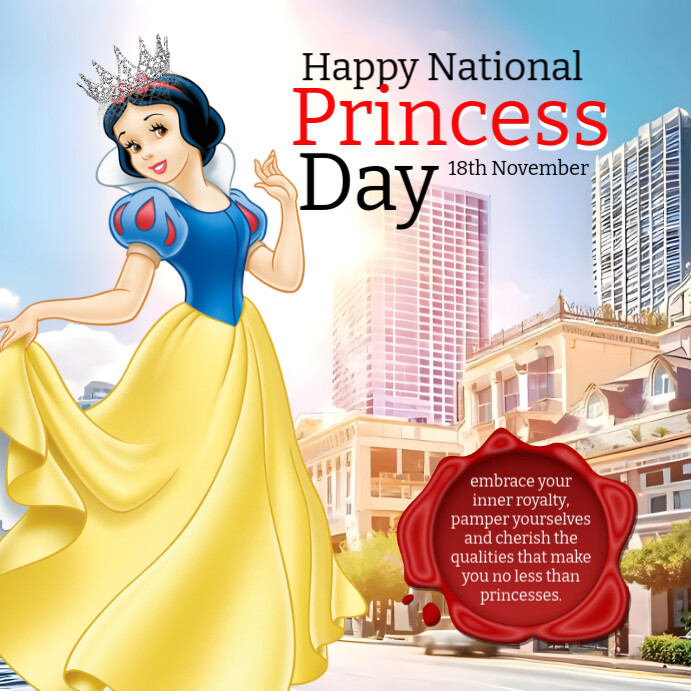 Copy of White Joyful National Princess Day Instagram Post | PosterMyWall