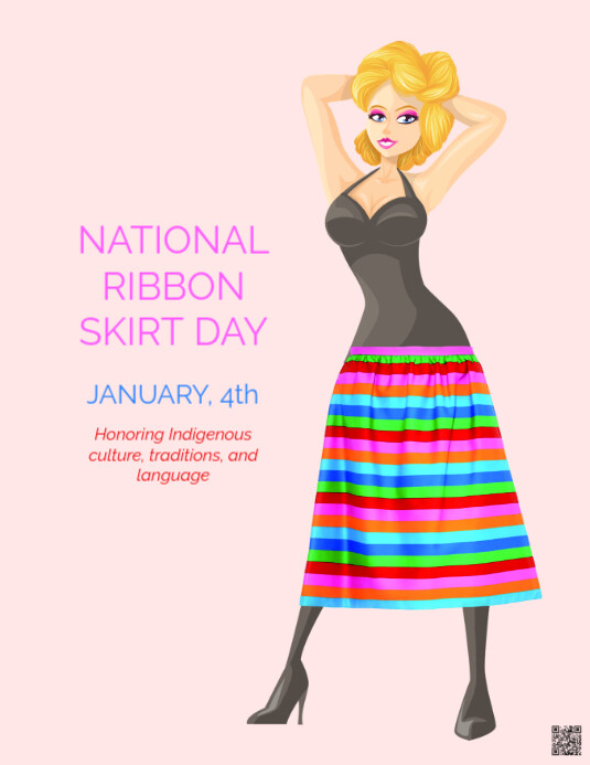 Copy of White Joyful National Ribbon Skirt Day Flyer (us Letter ...