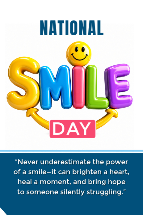 National Smile Day Template | PosterMyWall