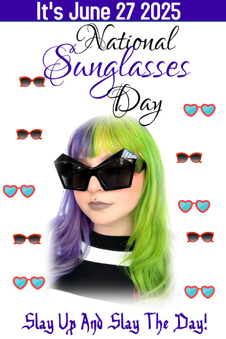 Plantilla de White Joyful National Sunglasses Day Poster | PosterMyWall