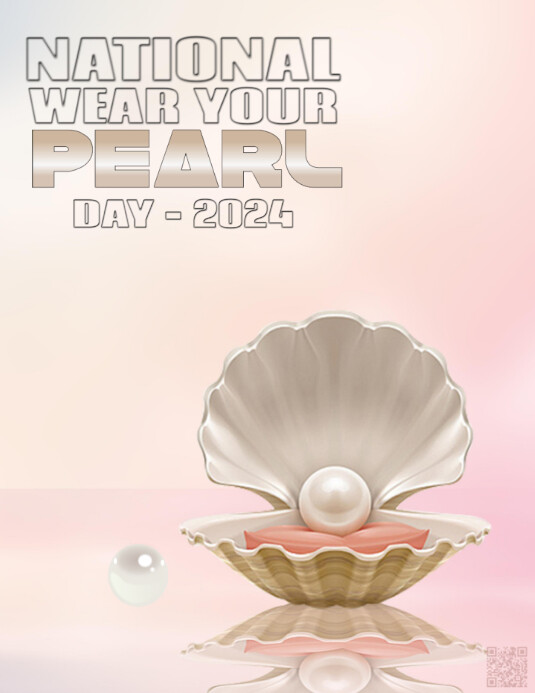 Copy of White Joyful National Wear Your Pearl Day Flyer (us Letter ...