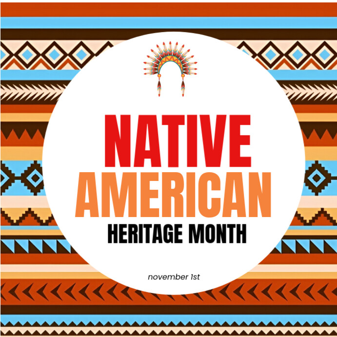 White Joyful Native American Heritage Month Instagram Post Template ...
