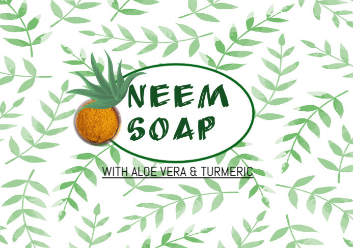 White Joyful Neem Soap Poster A5 Template | PosterMyWall