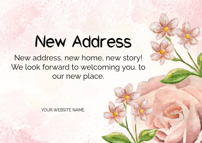 Modèle White Joyful New Address Posters Postcard | PosterMyWall