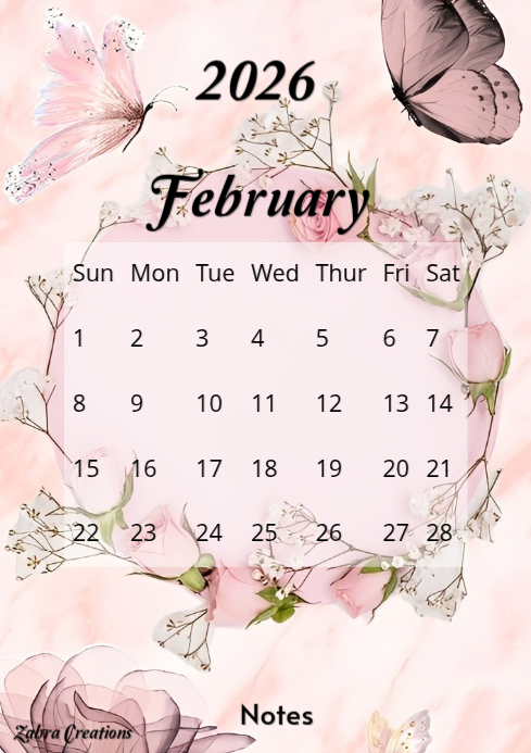 White Joyful New Month Calendar Flyer Design A4 Template | PosterMyWall