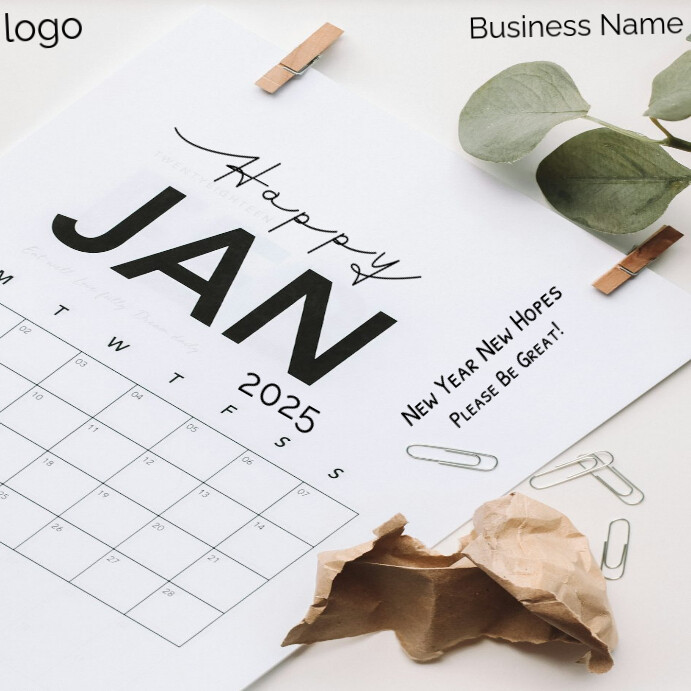 White Joyful New Month January Instagram Post Template | PosterMyWall